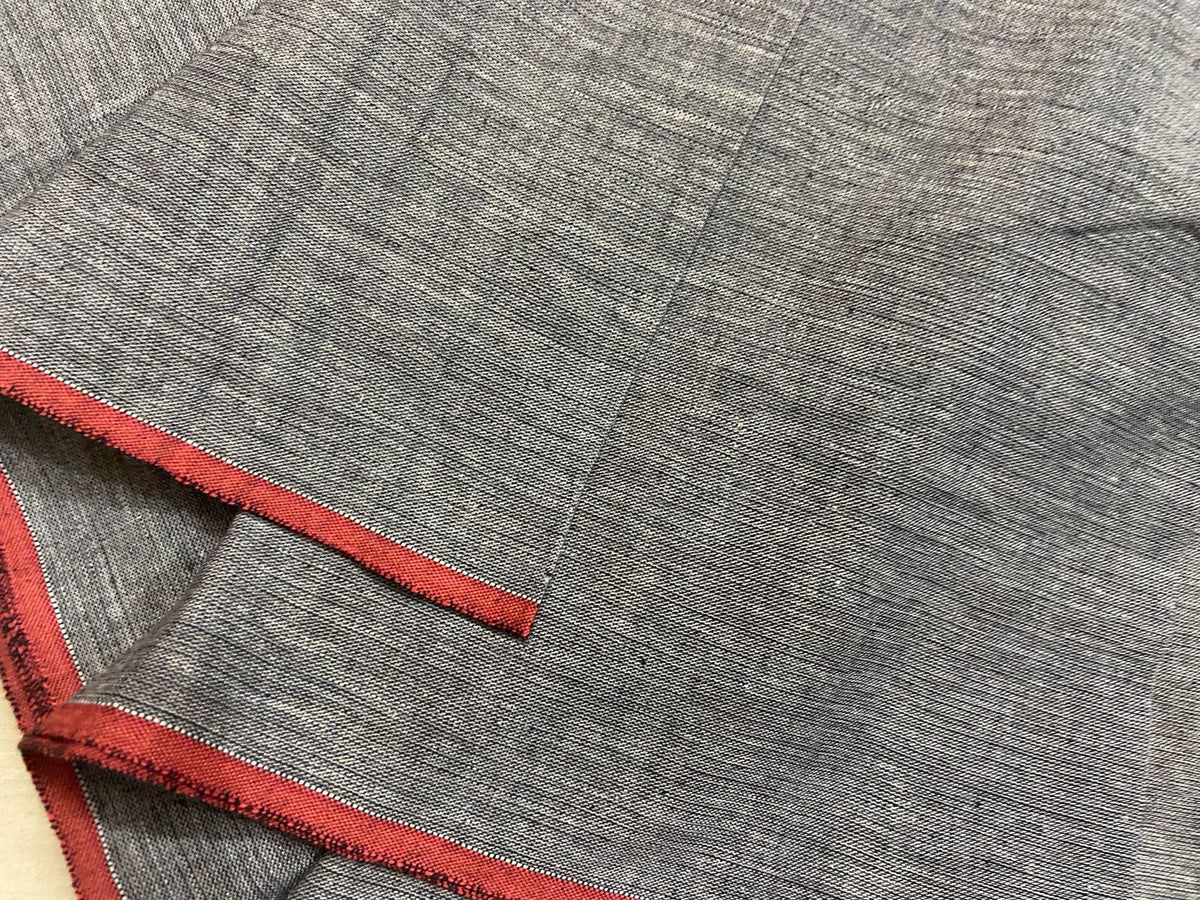 Avyakta Organic Cotton Grey Handwoven Fabrics – Punarjeevana Reversible ...